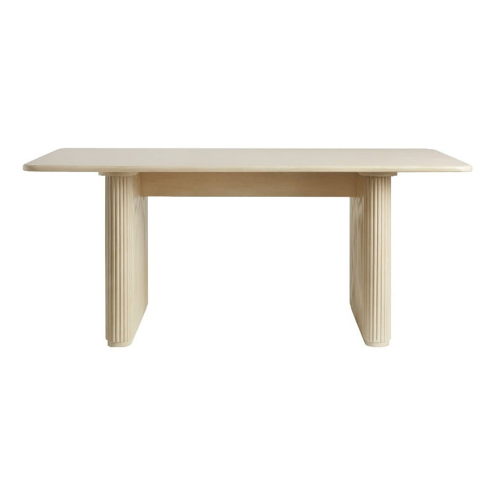 Pemberly Row Vertical Reeded Wood Plinth-Base Dining Table - 68 Inch ...