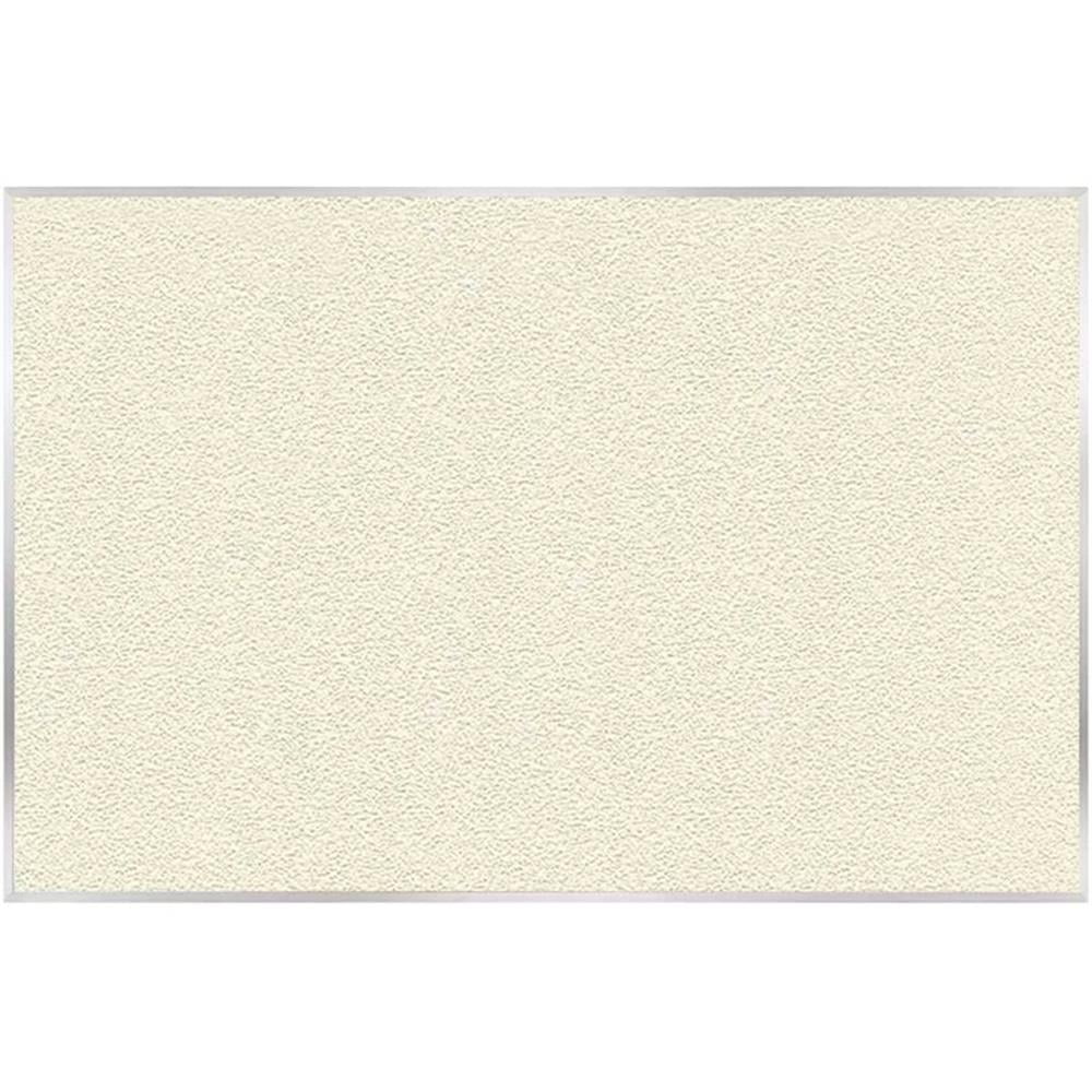 Pemberly Row Vinyl 4' x 10' Bulletin Board with Aluminum Frame in Ivory ...