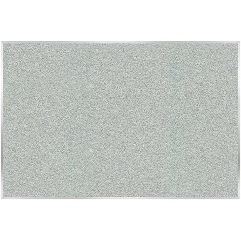 Pemberly Row Vinyl 4' x 6' Bulletin Board with Aluminum Frame in Silver ...
