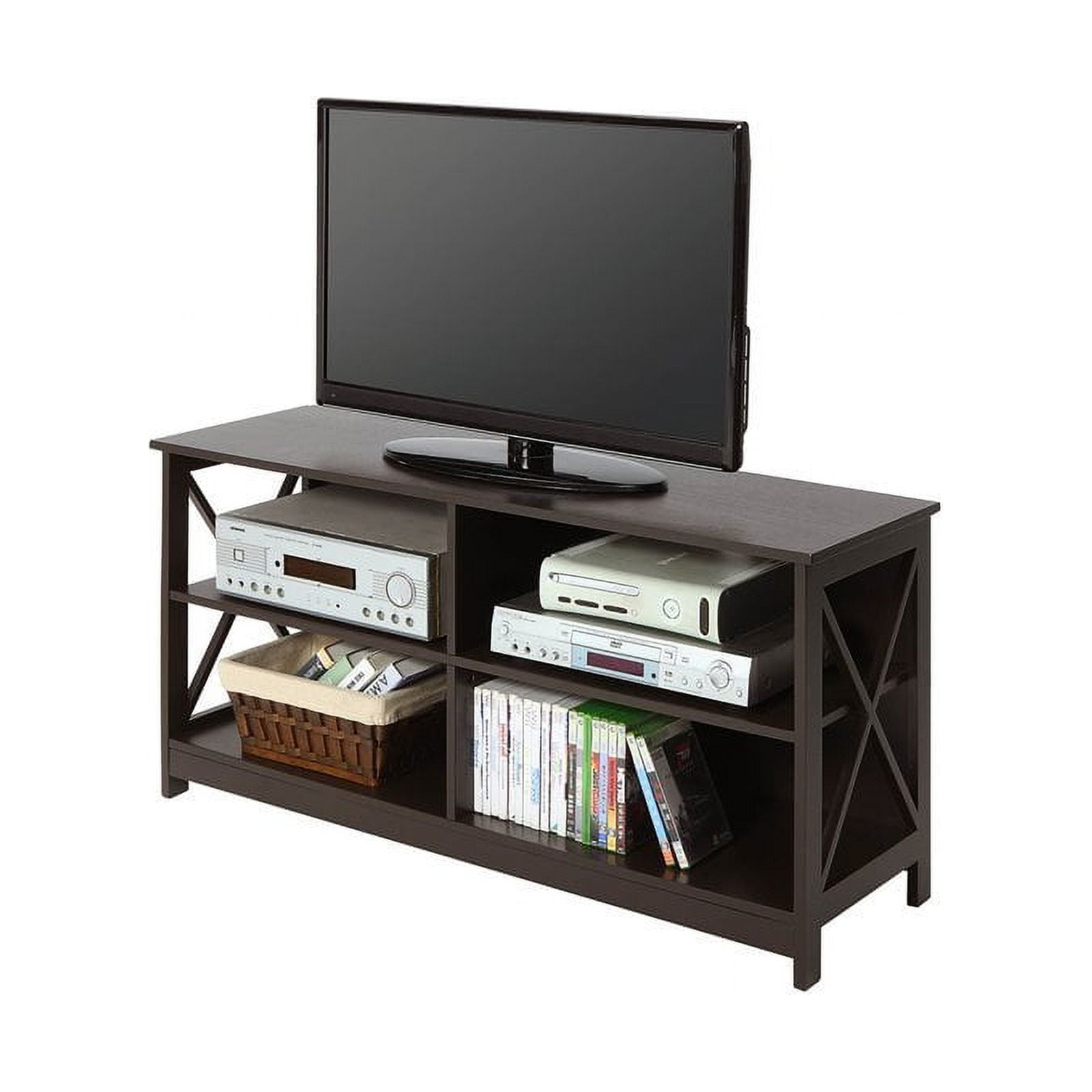 Pemberly Row Wood 46" TV Stand in Espresso - Walmart.com