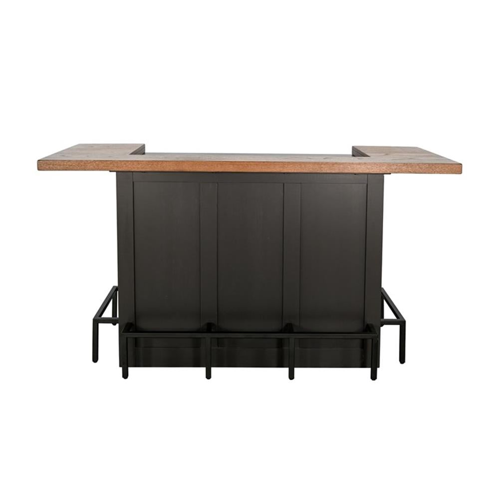 Pemberly Row Wood Contemporary Black Finish Uptown Front Bar - Walmart.com