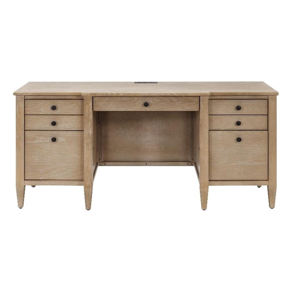 Pemberly Row Wood Credenza Wood Office Desk Writing Fully Assembled ...