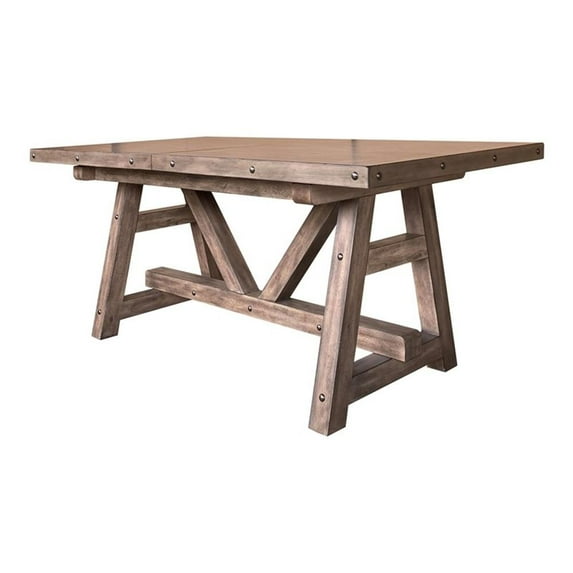 Pemberly Row Wood Dining Counter Height Extendable Dining Table in ...