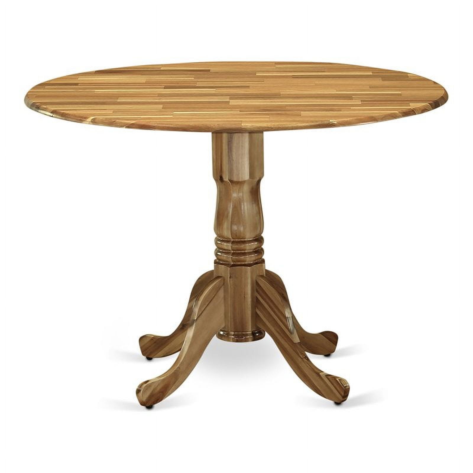 Pemberly Row Wood Dining Table with 2 Drop Leaves in Natural - Walmart.com