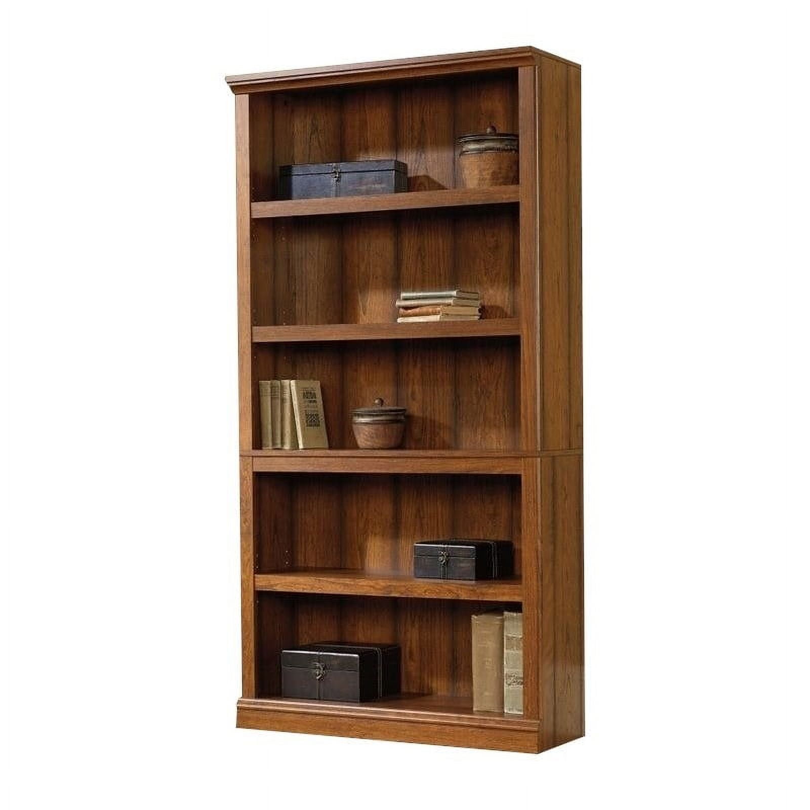 Pemberly Row Wooden 5 Shelf Wood Bookcase in Washington Cherry Finish ...