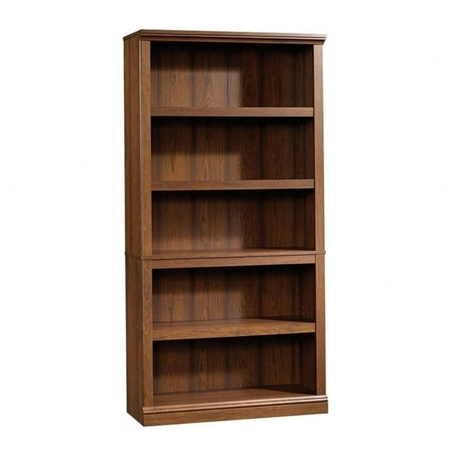 Pemberly Row Wooden 5 Shelf Wood Bookcase in Washington Cherry Finish ...
