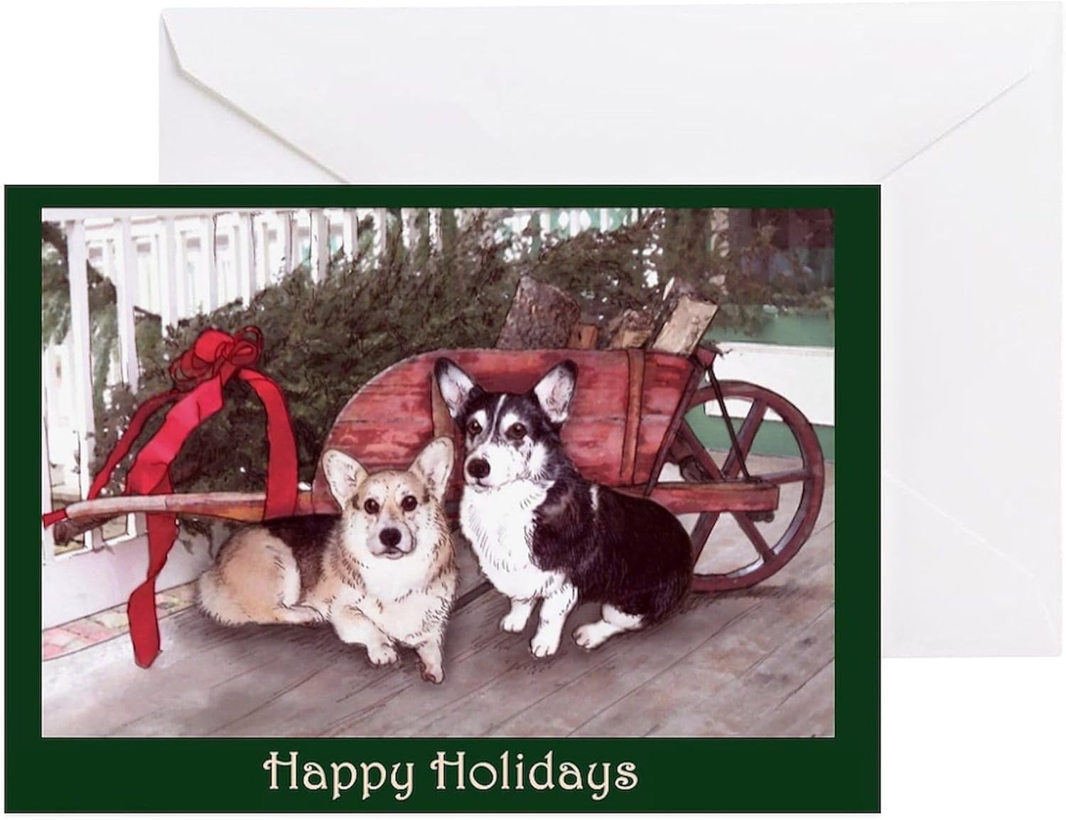 Pembroke Welsh Corgi Christmas Cards (10 Pk) Folded Greeting Cards (10 ...