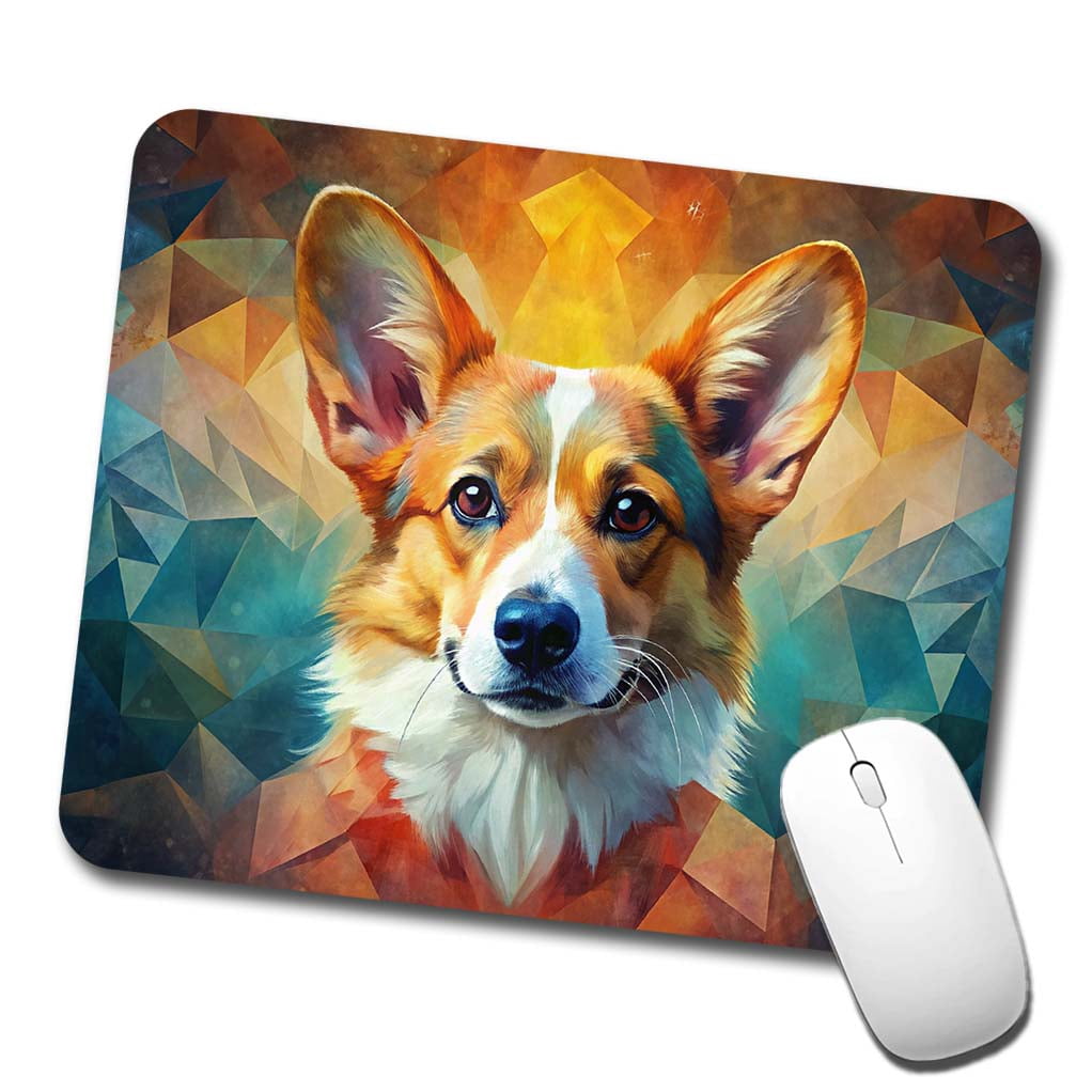 Pembroke Welsh Corgi Dog Abstract Art Mouse Pad Low Profile Gaming Mat ...