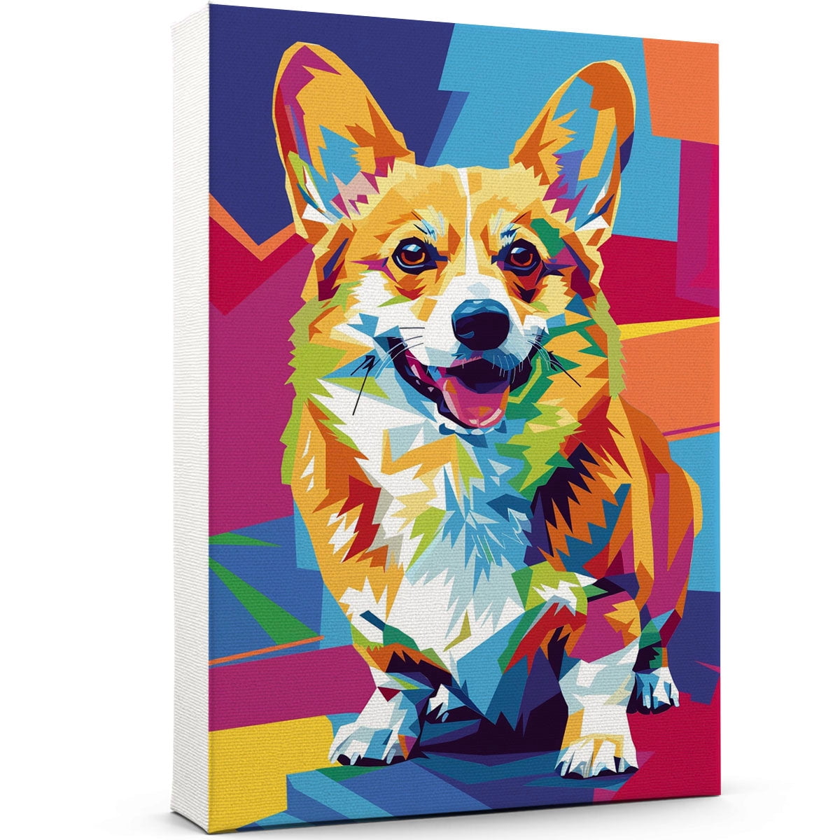 Pembroke Welsh Corgi Dog Canvas Wall Art Poster Prints Colorful Pop ...