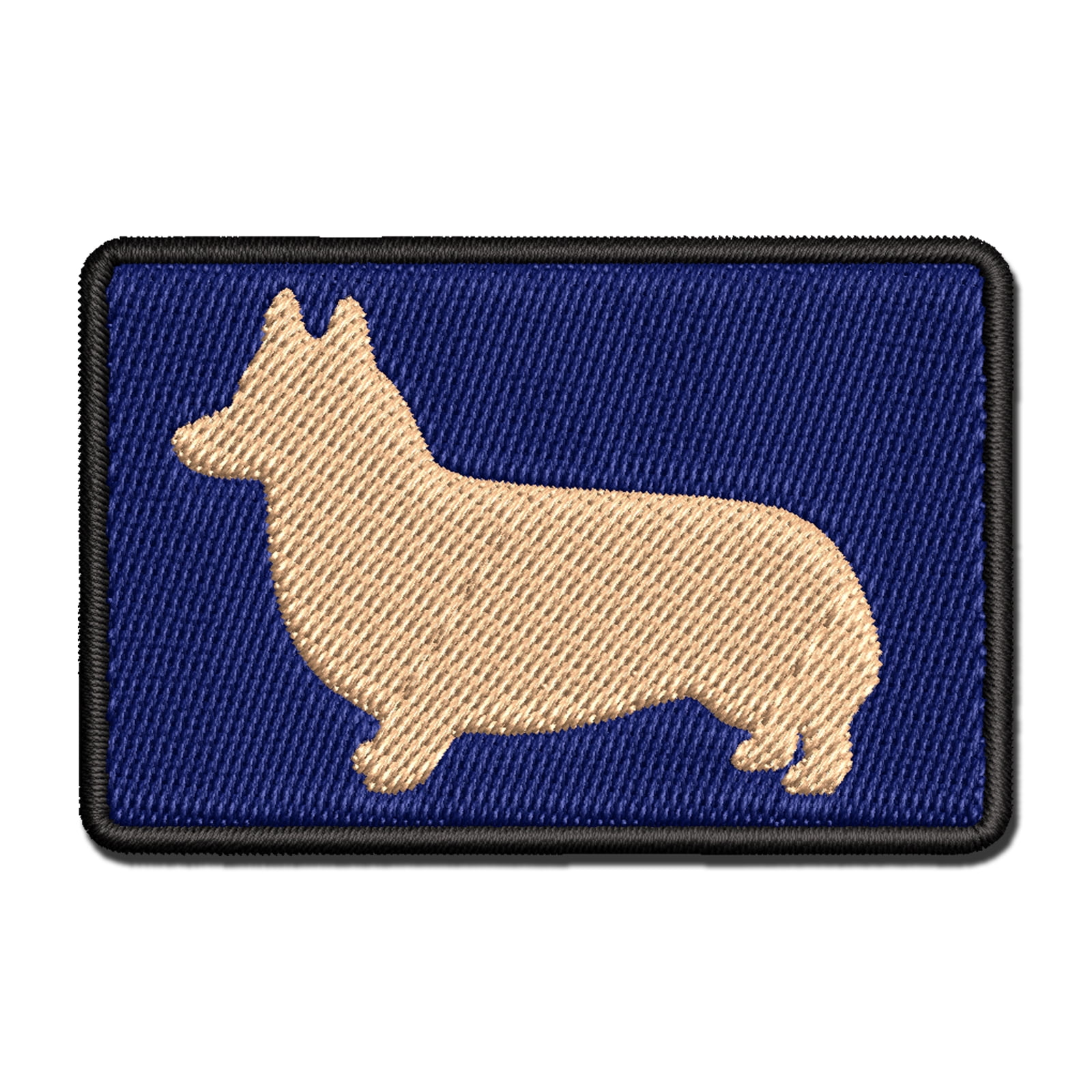 Pembroke Welsh Corgi Dog Solid Applique Multi-Color Embroidered Hook & Loop Patch - 3 Inch ...