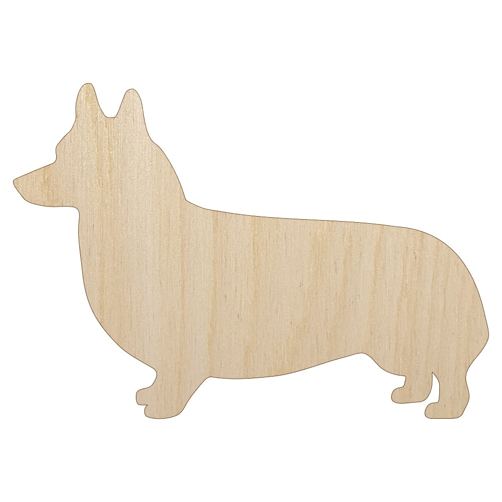 Pembroke Welsh Corgi Dog Solid Wood Shape Unfinished Piece Cutout Craft ...