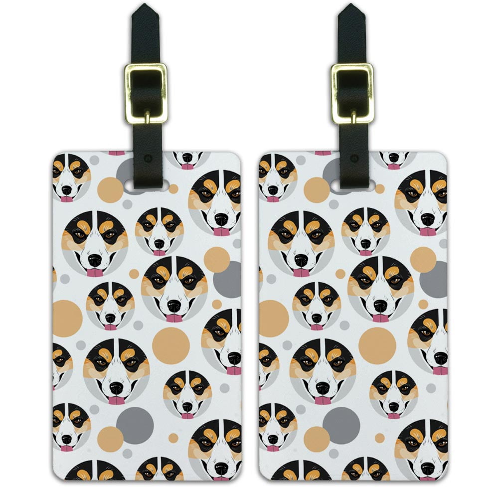 Pembroke Welsh Corgi Face Tri-color Dog Luggage Suitcase Carry-On ID ...