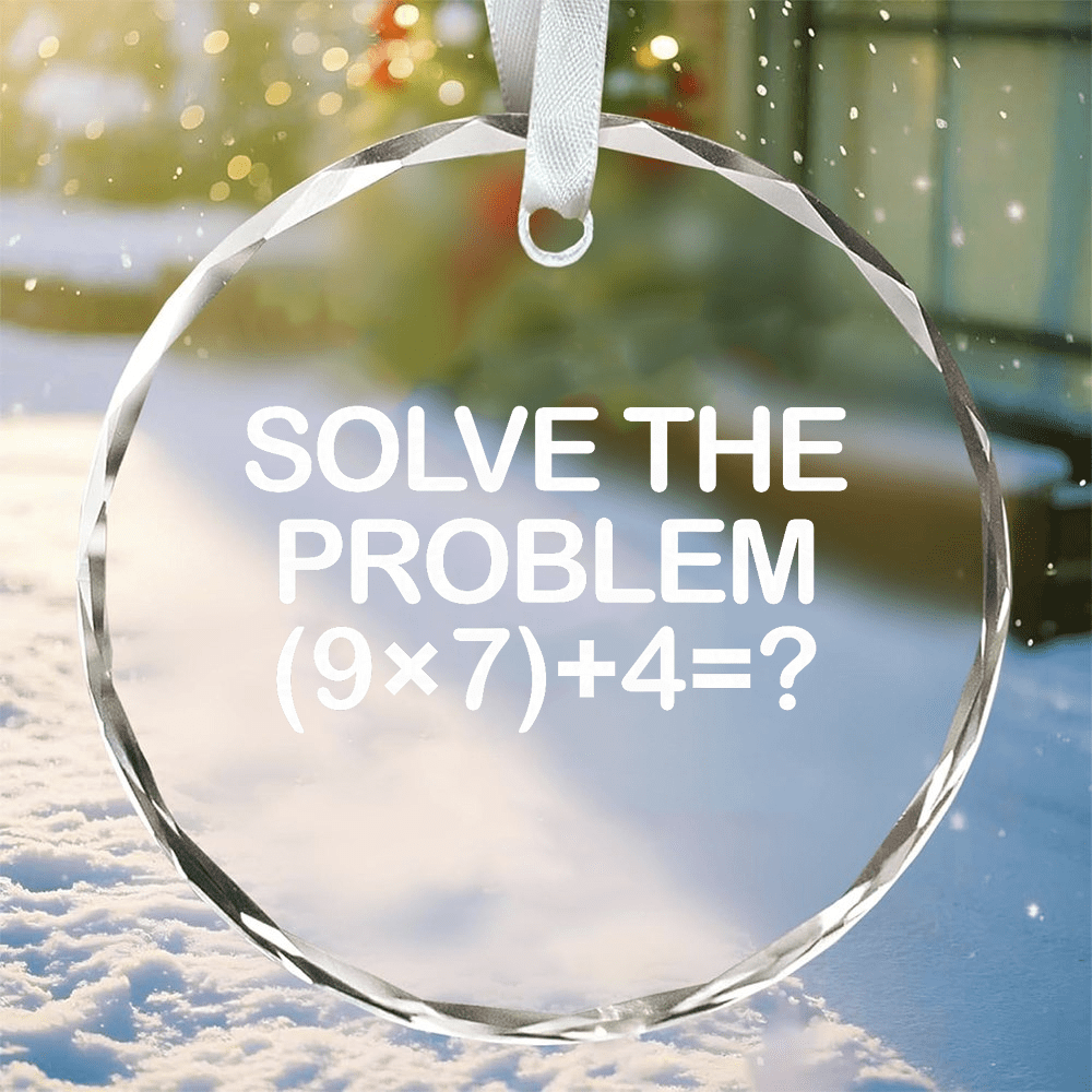 Pemdas 67 Joke Elementary Math Ornament Home Decoration, Crystal Glass ...