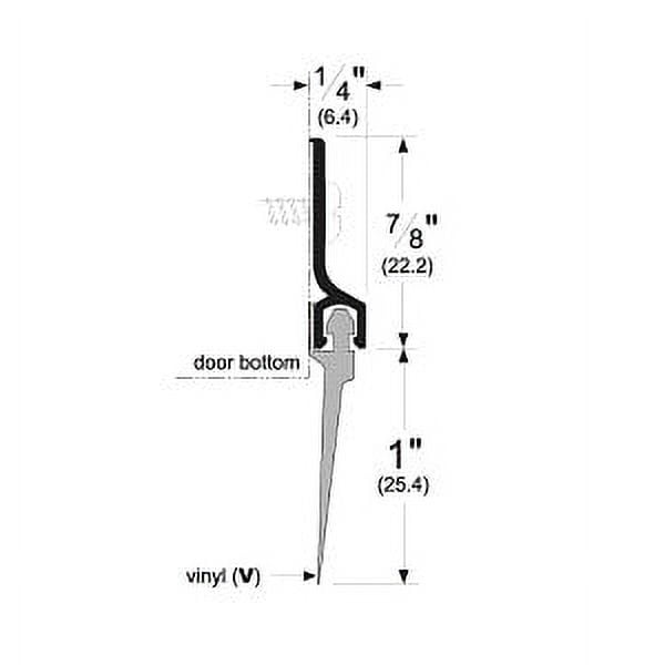 Pemko 307AV 48" Door Bottom Sweep, Aluminum Finish - Walmart.com