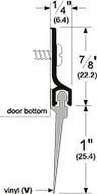 Pemko 307DV 48" Door Bottom Sweep, Dark Bronze - Walmart.com