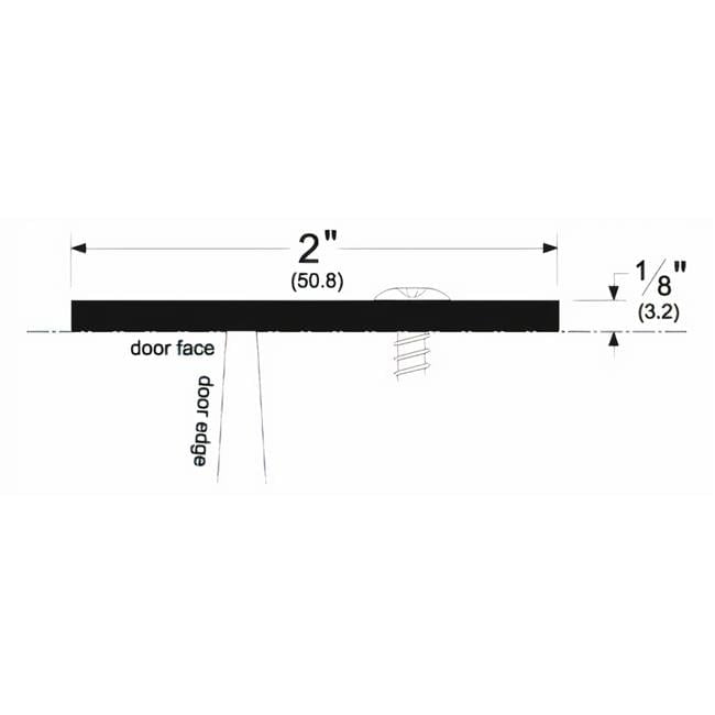 Pemko 357SP84 84 in. T Overlapping Astragal with Pile, Galvanized Steel ...