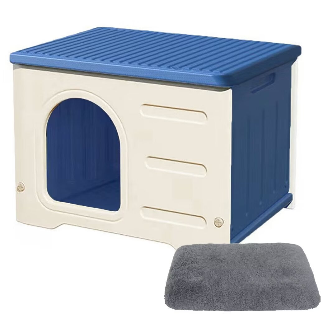 Pempet Plastic Cat House Waterproof Cat Shelter for Outdoor Indoor ...