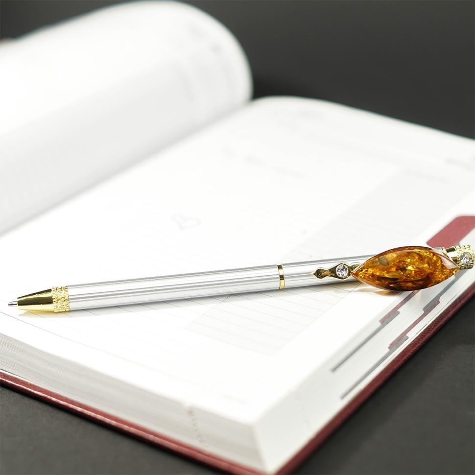 Pen Baltic Natural Amber Handmade Gift USA KIZIMA - Walmart.com