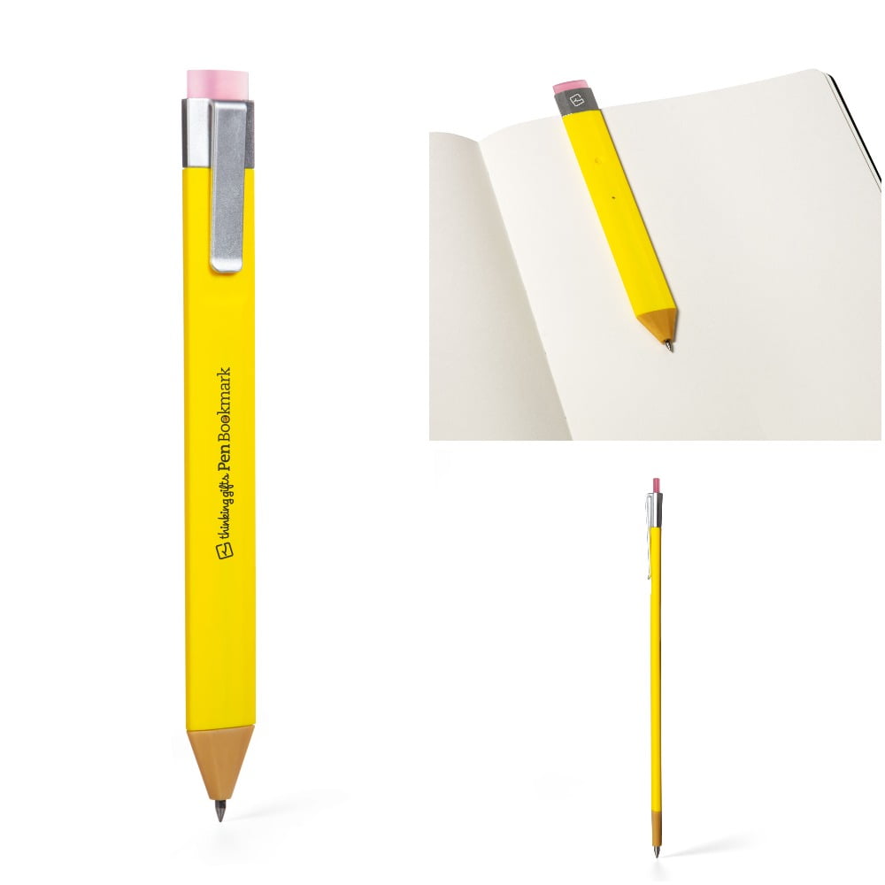 Thinking Gifts Pen |3-in-1 Bookmark & Erasable Gel Pen| Ink & Page ...