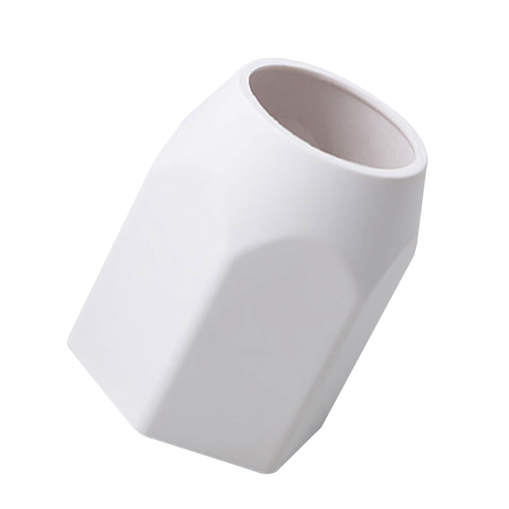 Pen Bucket White Desktop Organizer Storage Shelf Shelves Office Silica ...