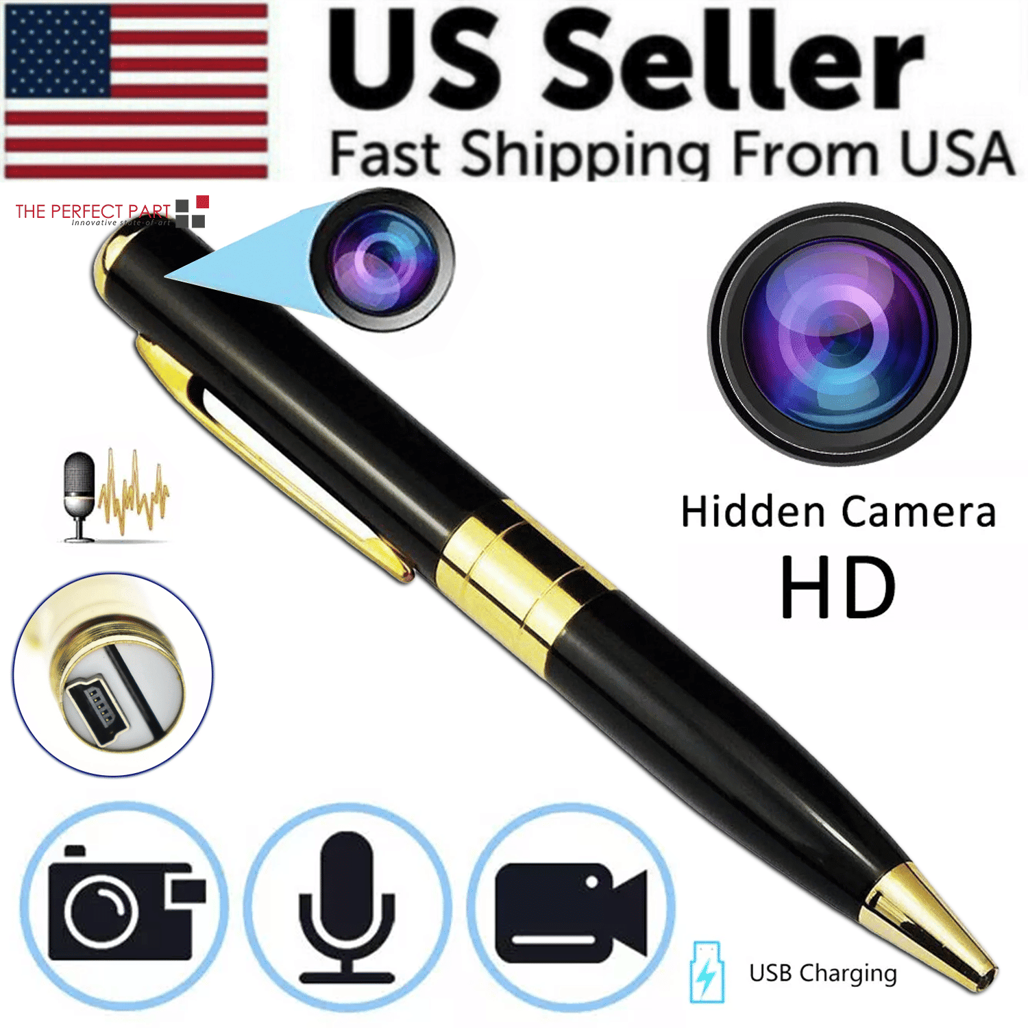 Pen Camera Cam Mini Hidden Pocket Audio Video Recorder DVR Security ...
