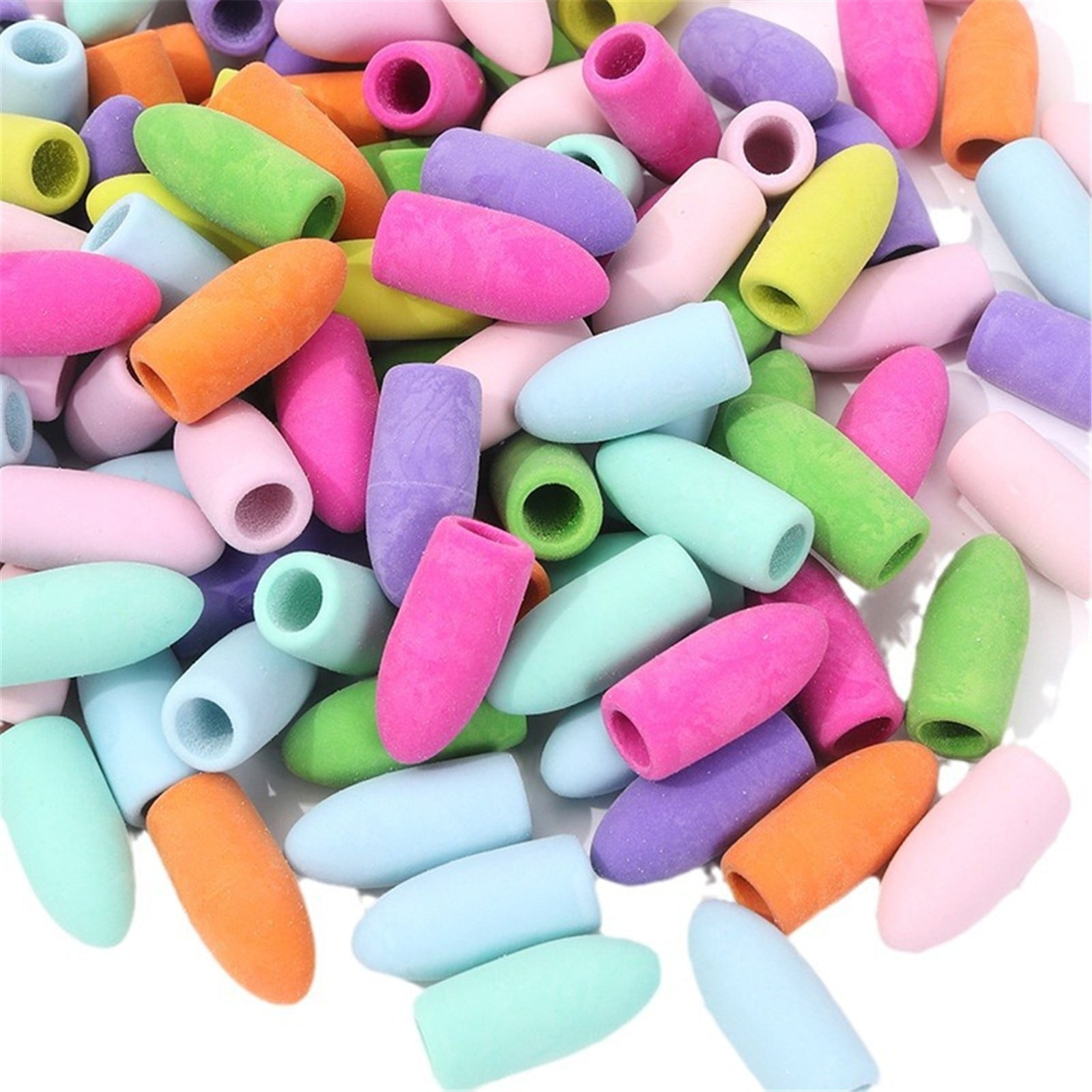 Pen Cap Bullet Eraser 20 Pcs/Pack, 200Pack Pencil Erasers Pencil Top ...