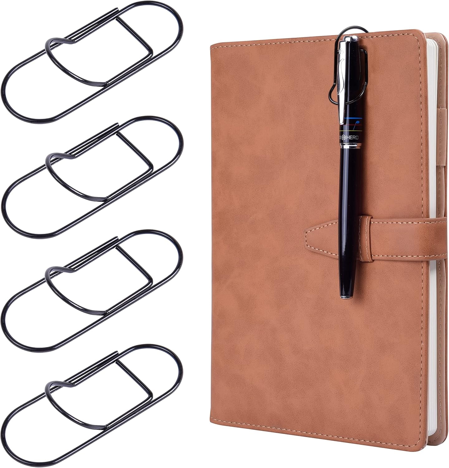 Pen Clip, 12 Pack Stainless Steel Pen Clip Holder for Notebook, Books ...