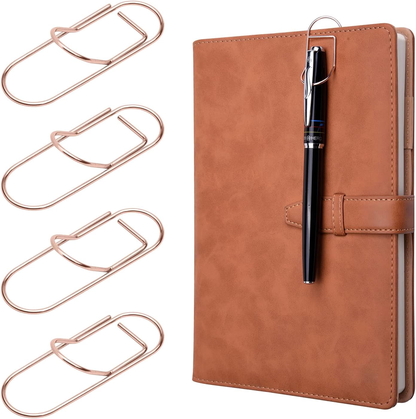 Pen Clip, 12 Pack Stainless Steel Pen Clip Holder for Notebook, Books ...