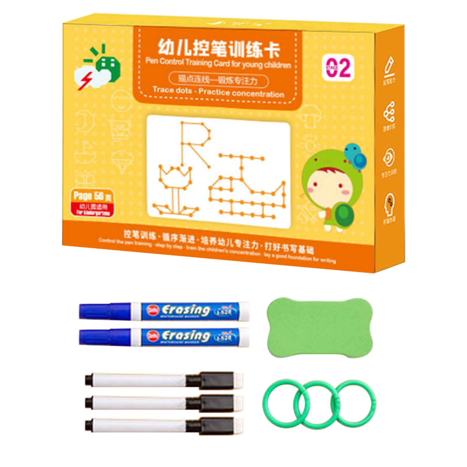Kindergarten Writing Practice, Wipe-Clean Tracing Workbook, Early ...