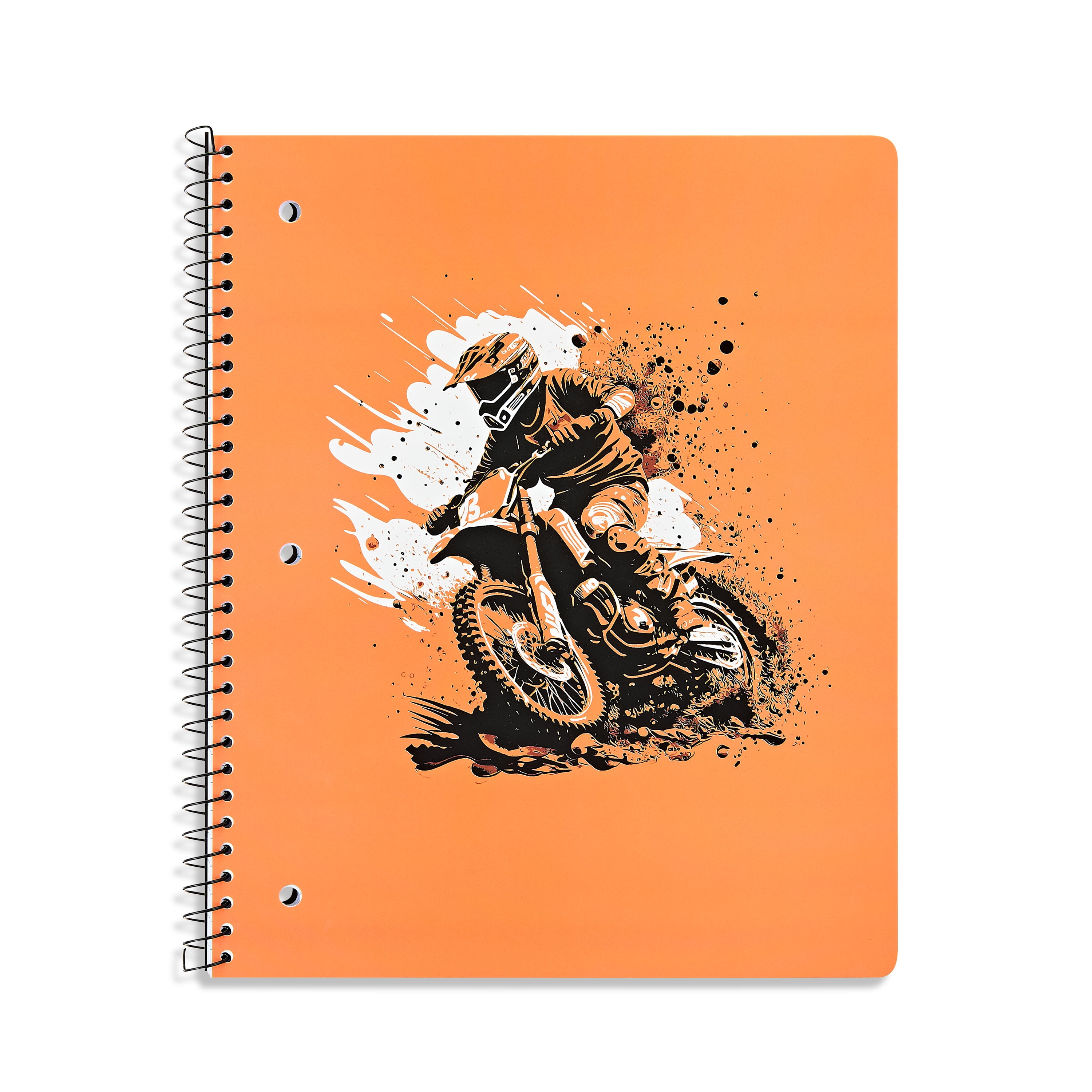 Pen+Gear 1 Subject Notebook, Wide Ruled, 8.5" x 10.5", Motorcycle ...