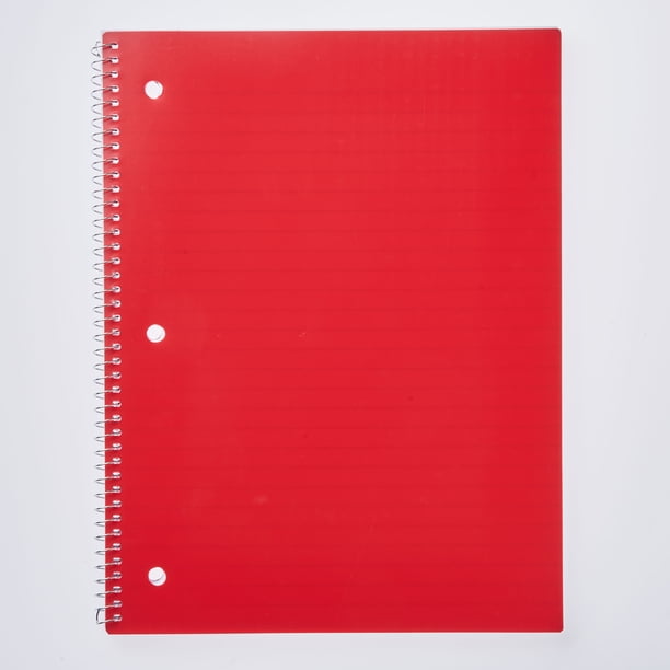 Pen + Gear 1 Subject Notebook, Wide Ruled, 80 Sheets, Red - Walmart ...
