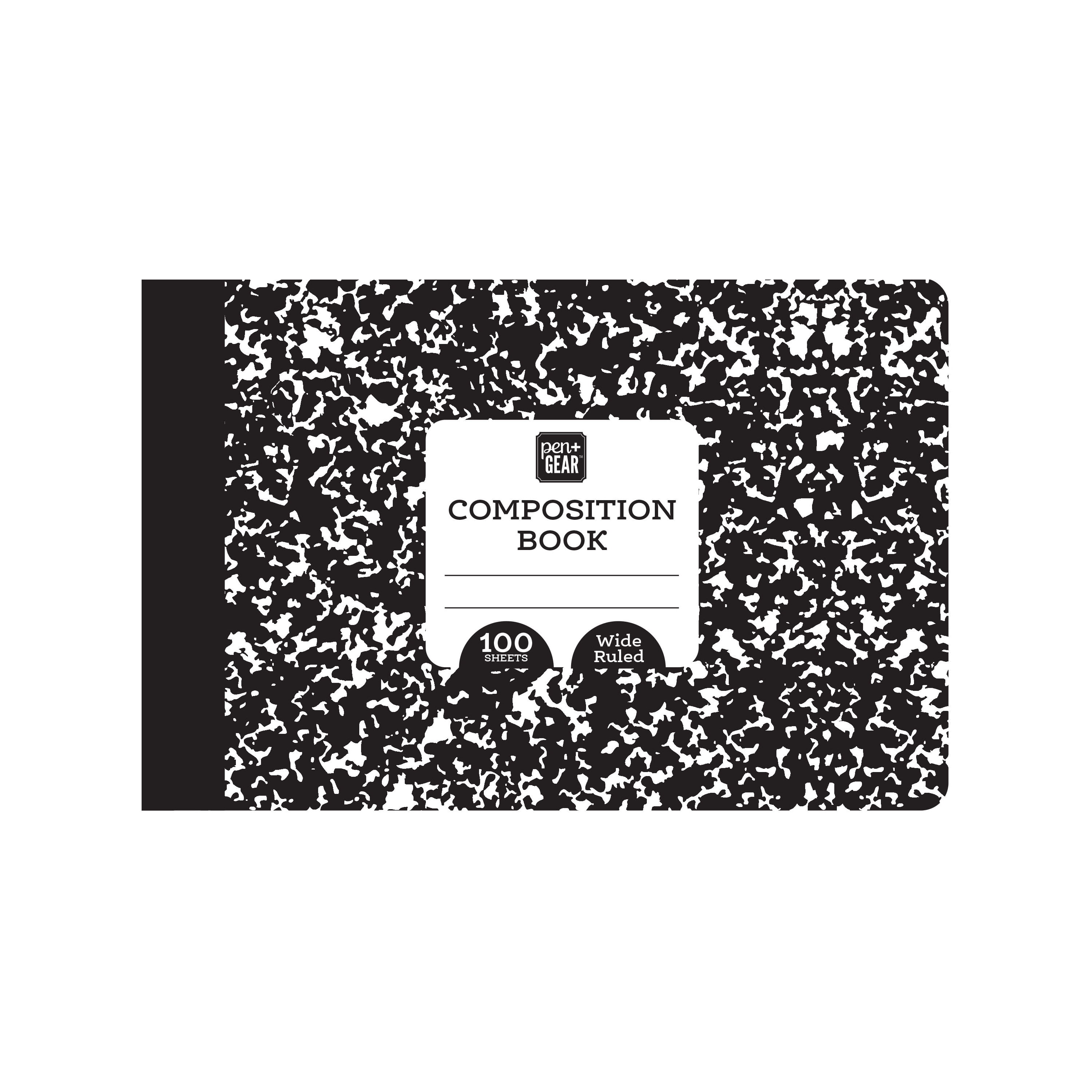 Pen+Gear 100 Count Half Composition Book, Wide Ruled - Walmart.com