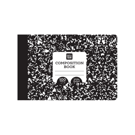 Pen+Gear 100 Count Half Composition Book, Wide Ruled - Walmart.com