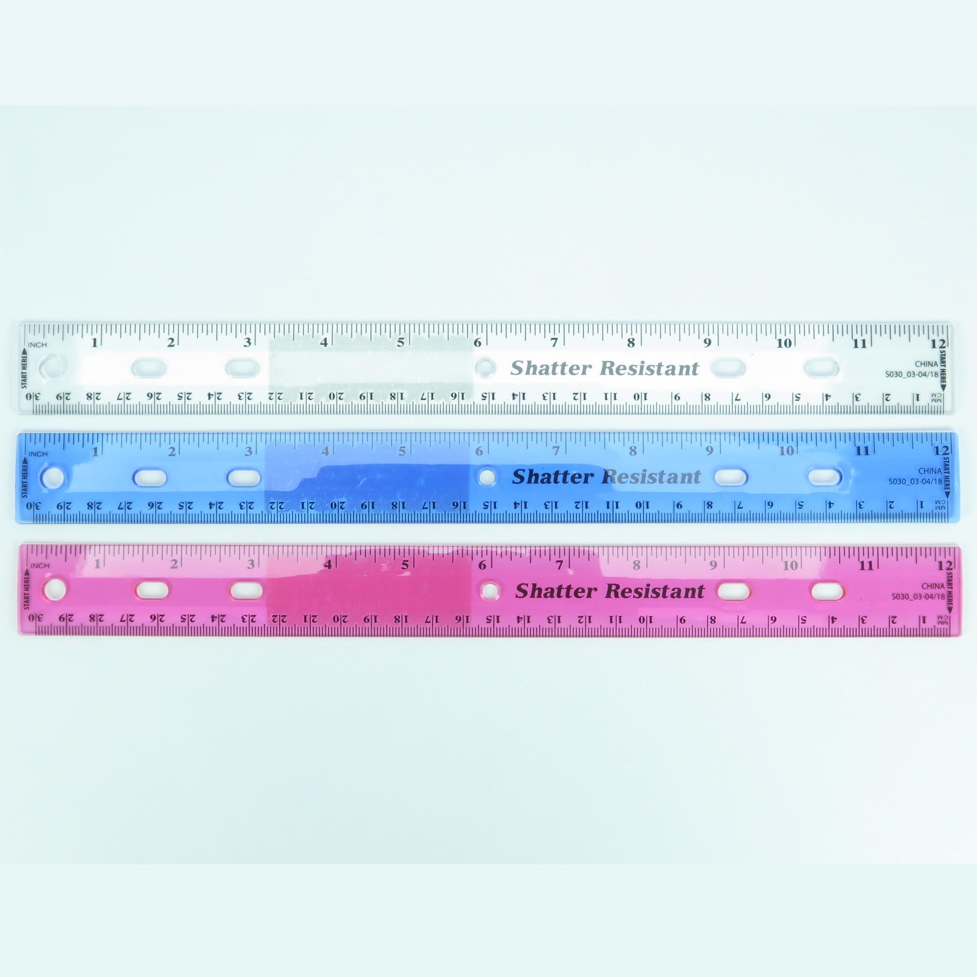 Pen + Gear 12" / 30 cm Shatter Resistant Ruler - Asst - Walmart.com