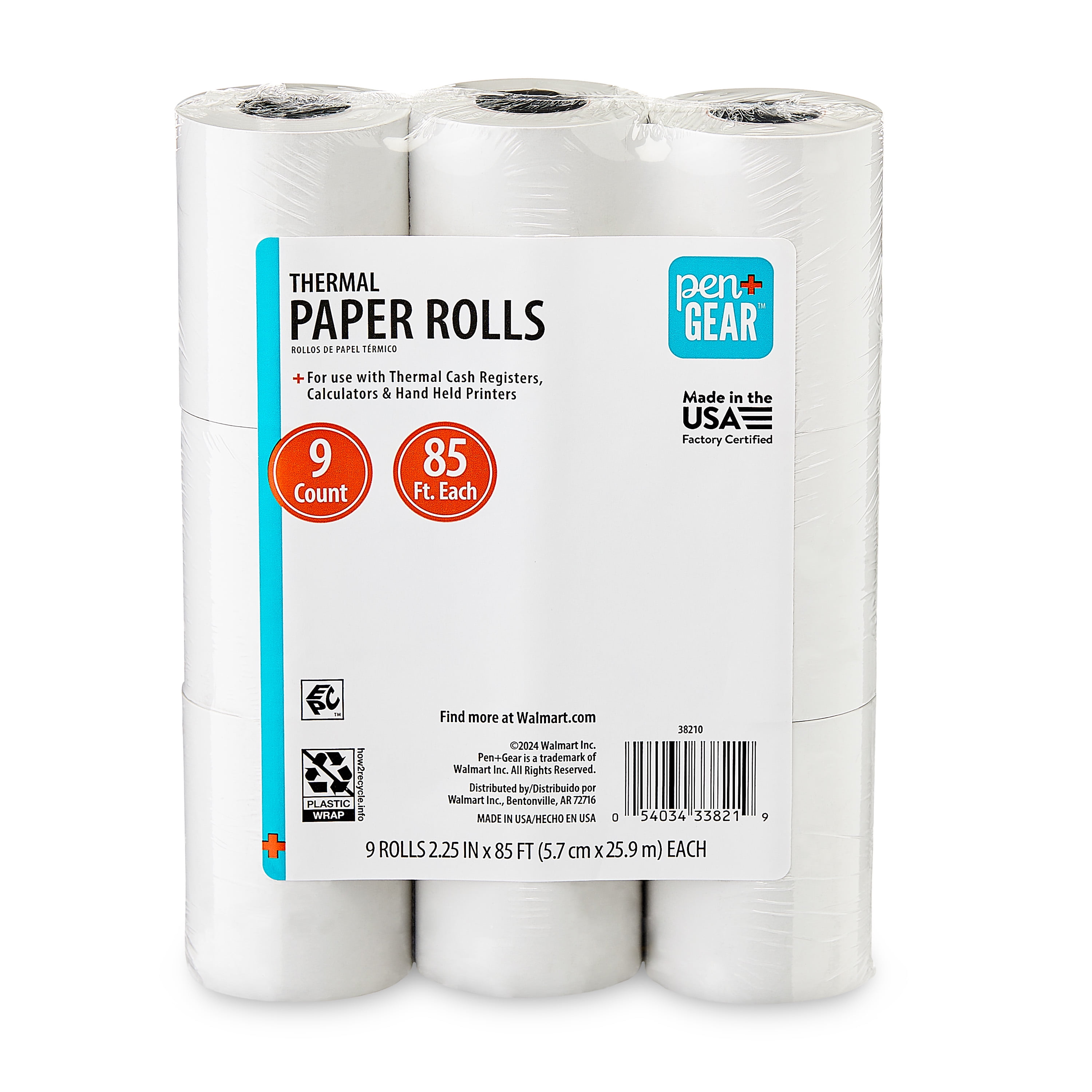 Pen+Gear Thermal Receipt Paper Rolls for Business Shipping - Walmart ...