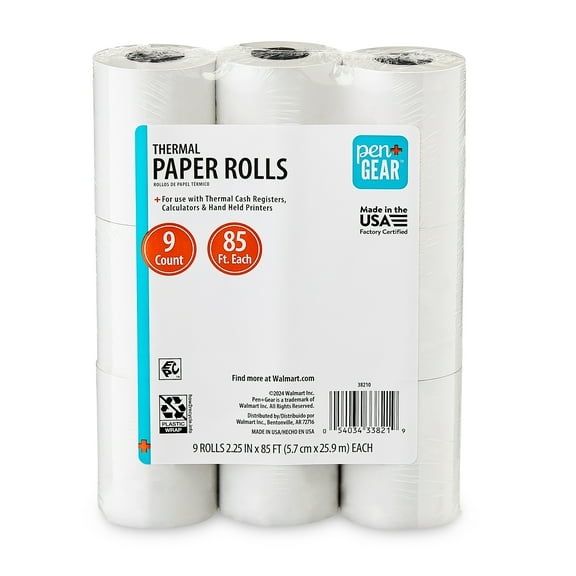 YUYAN-(100) Gorilla Supply Coreless Thermal Paper 2 1/4 x 16, 1ply ...