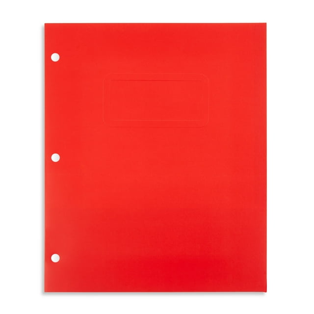 Pen+Gear 2-Pocket Paper Folder, Red - Walmart.com
