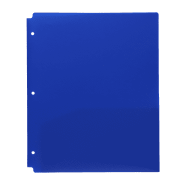 Poly Pocket with Brad Folder, 1 Pack 2 Pocket Folders 3 Prong Folders ...