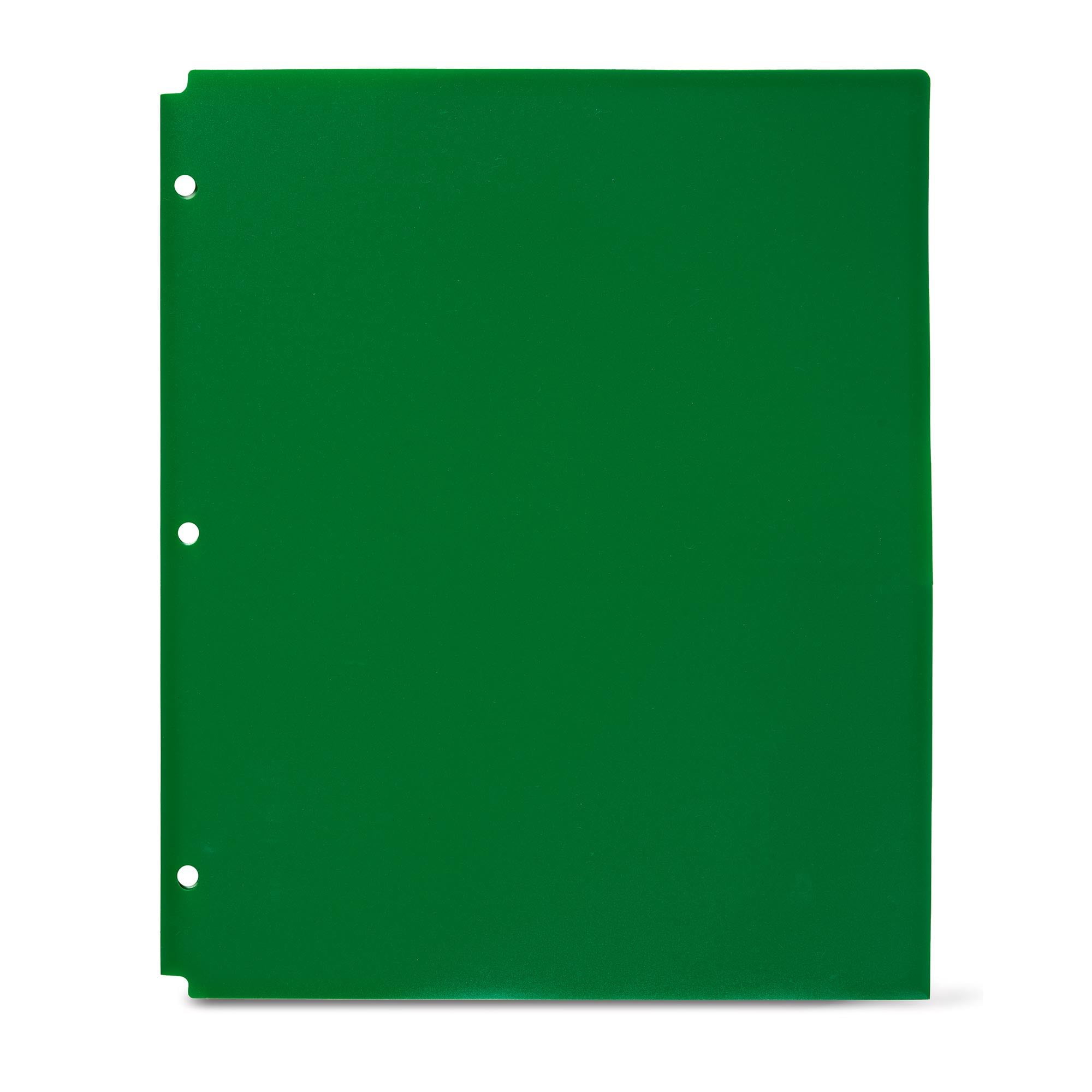 Pen+Gear Water-Resistant 2-Pocket Poly Folder, Green for Office and ...