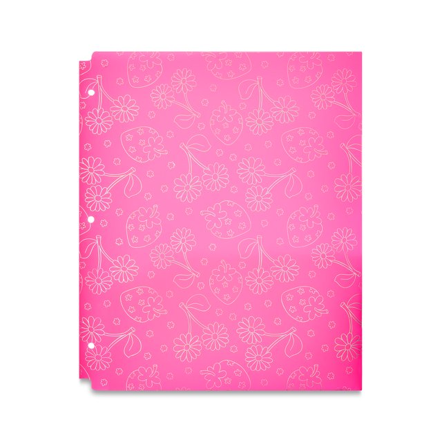 Pen+Gear 2-Pocket Poly Folder, Pink Strawberries - Walmart.com