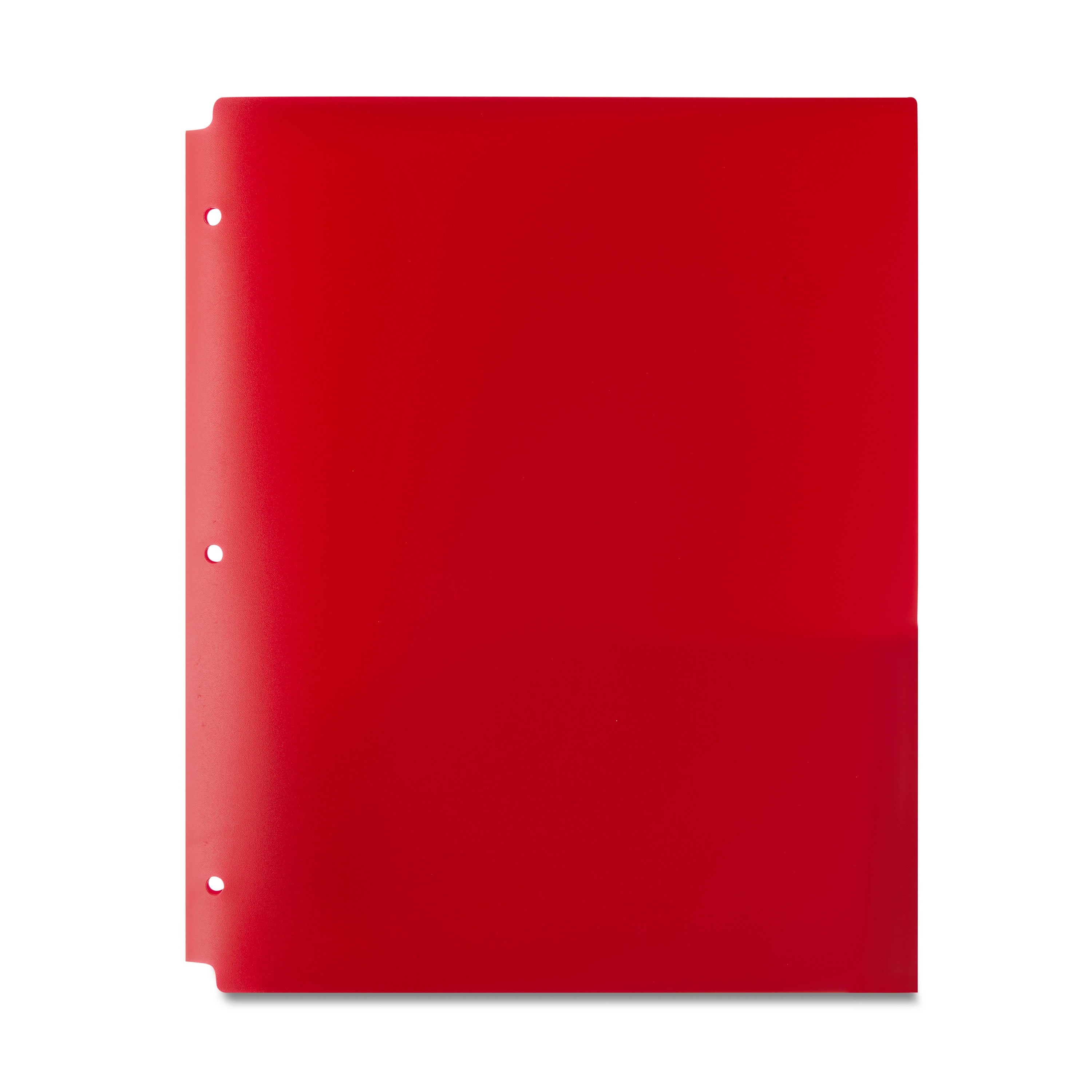 Pen+Gear Letter Size 2-Pocket Poly Folder, 9.4” x 11.4”, Red - Walmart.com