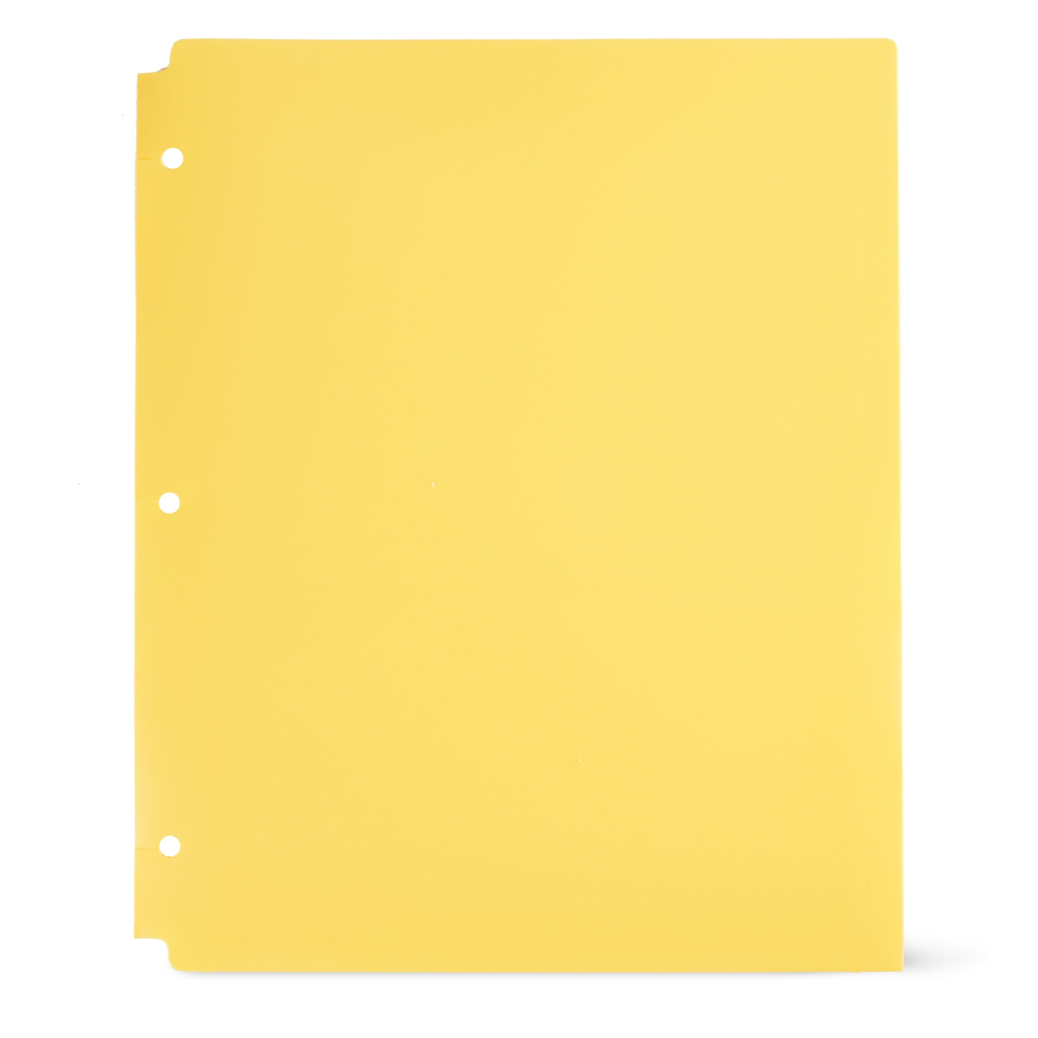 Pen + Gear 2-Pocket Poly Folders, 3 Holes, Letter Size, Yellow ...