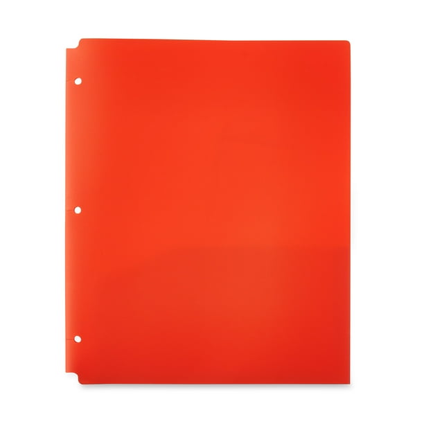 Pen+Gear 2-Pocket Poly Folders, Orange, 9.4" x 11.4", 50 Pack - Walmart.com