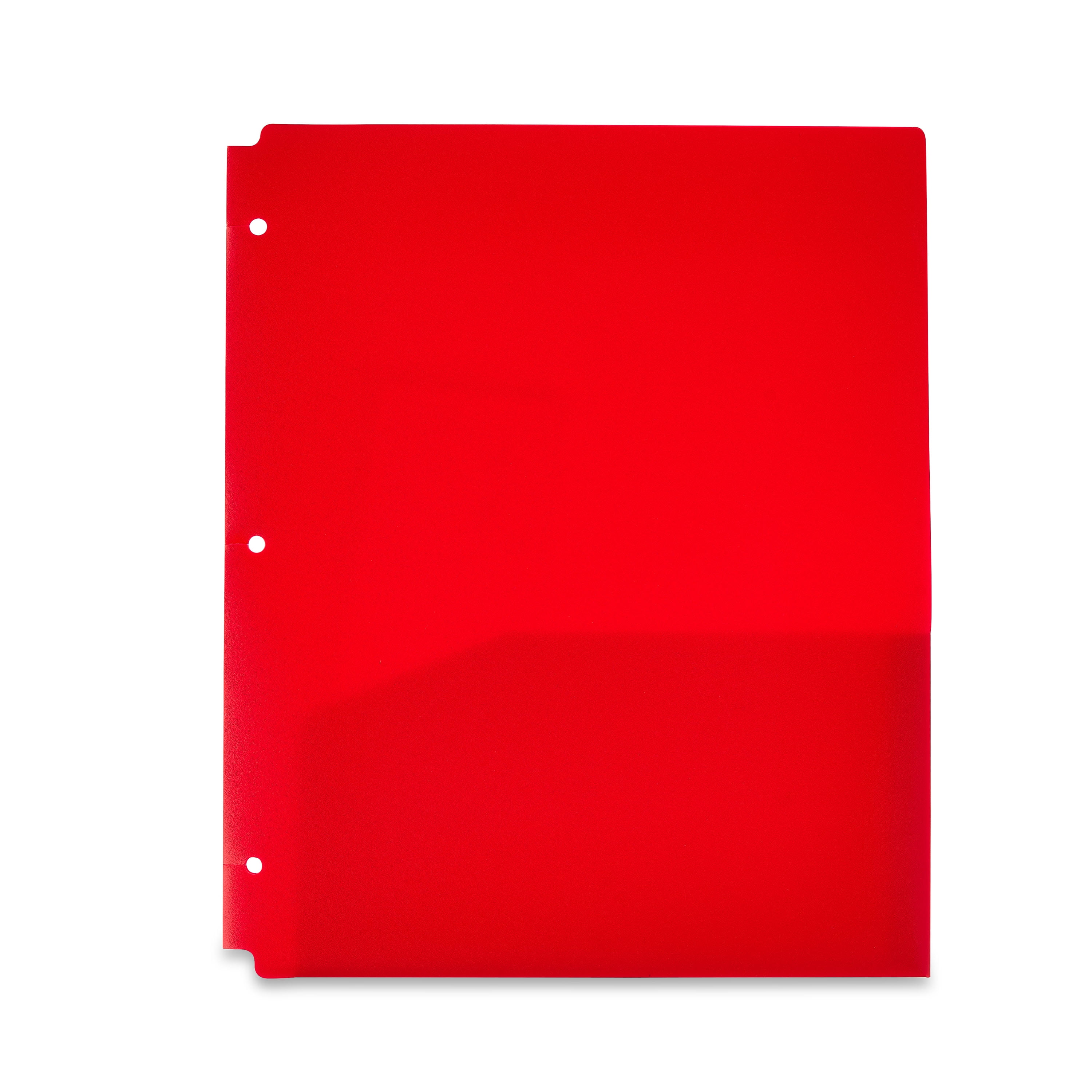 Pen+Gear 2-Pocket Poly Folders, Red, 9.4" x 11.4", 50 Pack - Walmart.com
