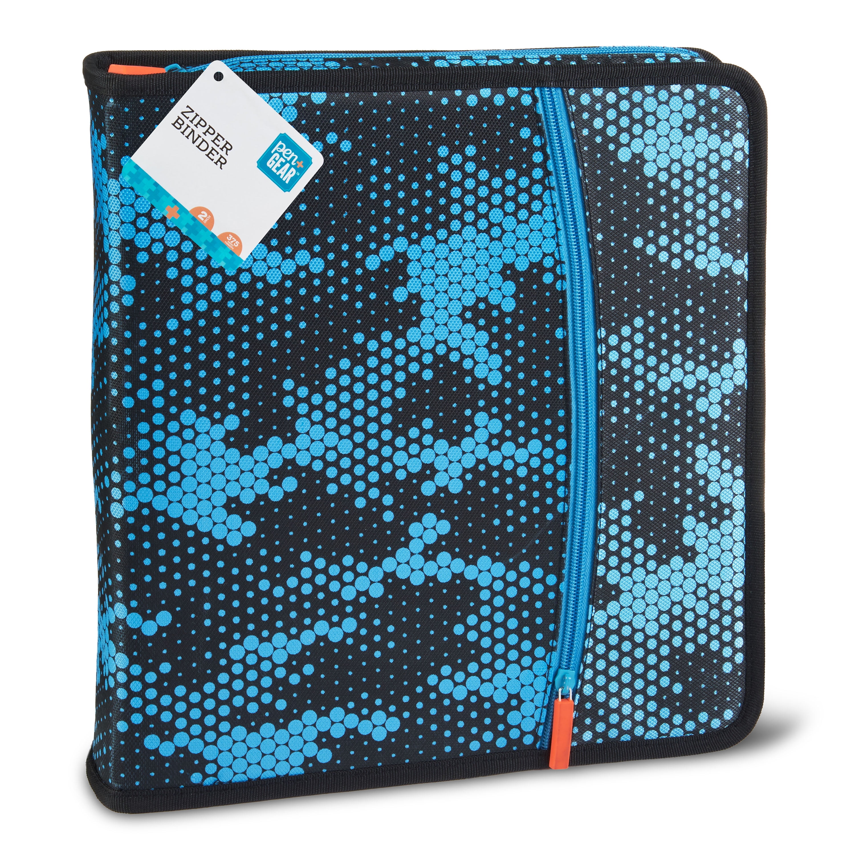 Pen + Gear 2" Zipper Binder, Blue Dot - Walmart Business Supplies