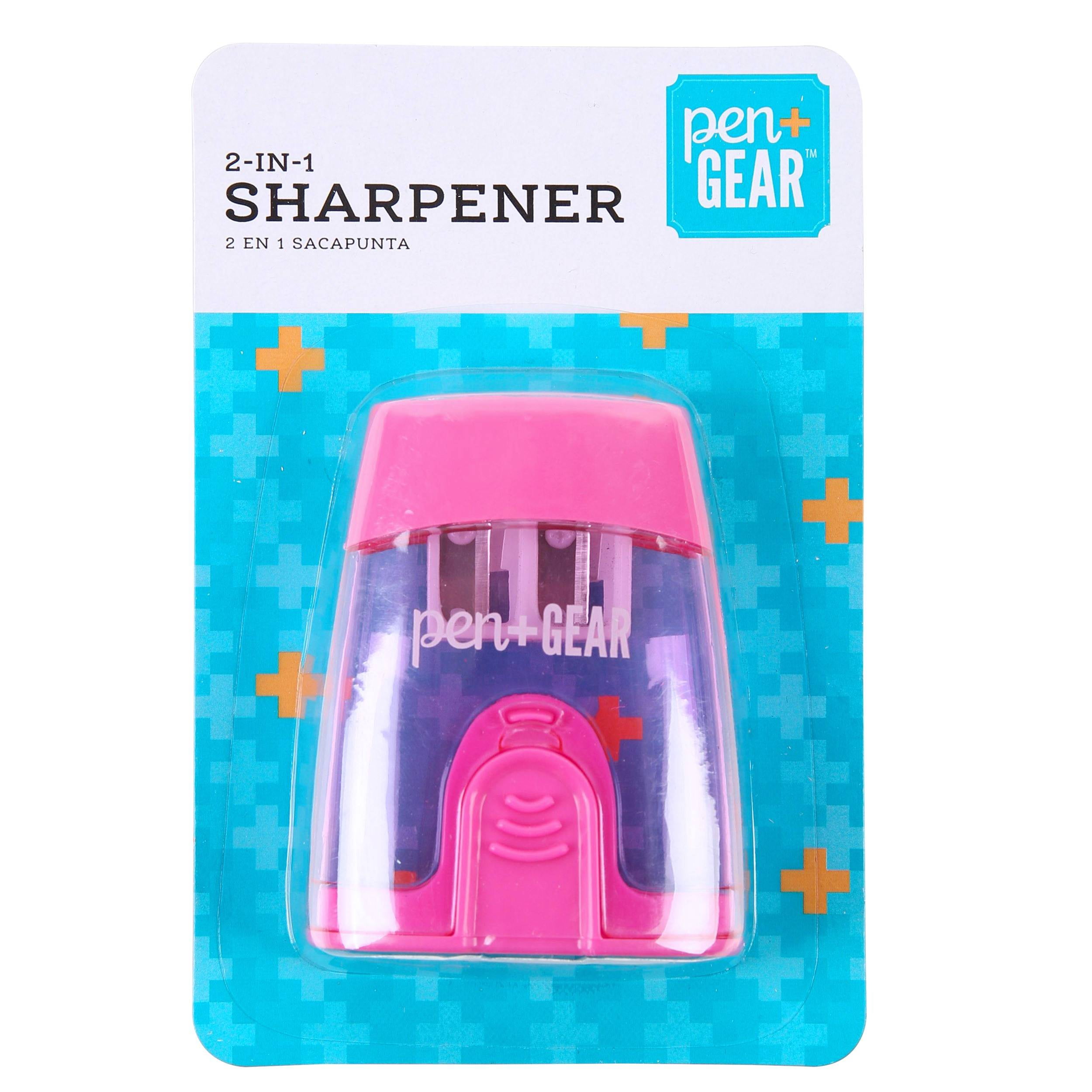 Pen + Gear 2-in-1 Plastic Sharpener, Pink Color, 1 Count - Walmart.com