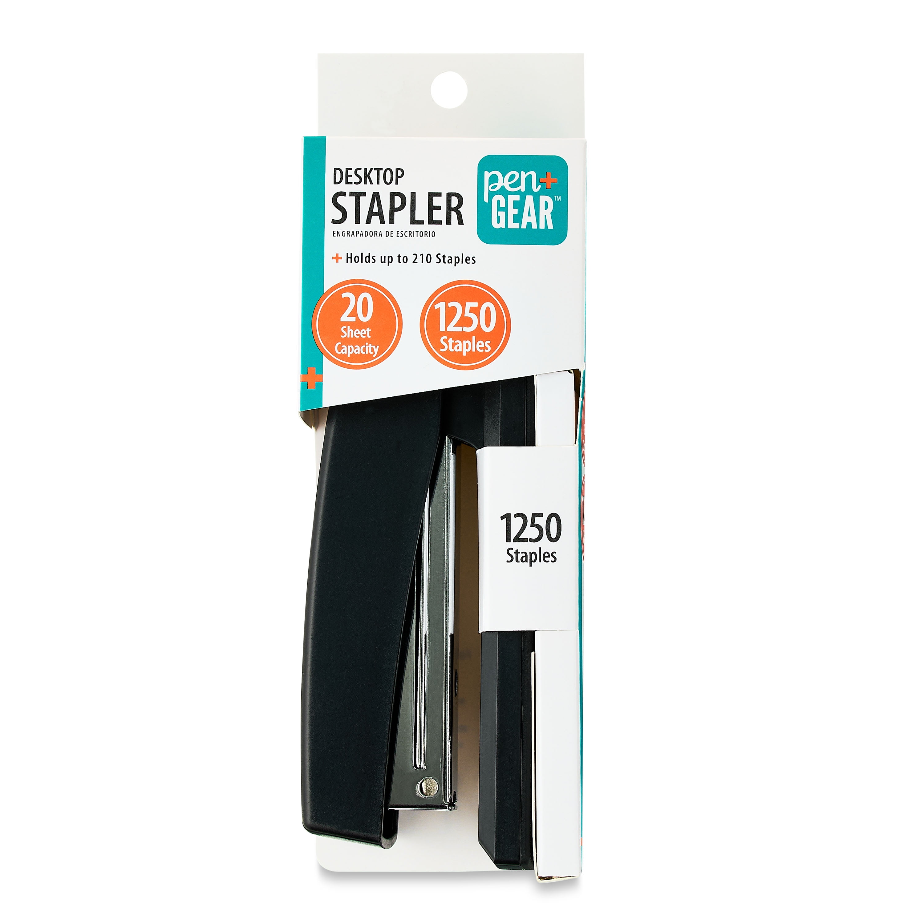 Pen+Gear Desktop Stapler Black 20-Sheet Capacity with 1250 Staples ...
