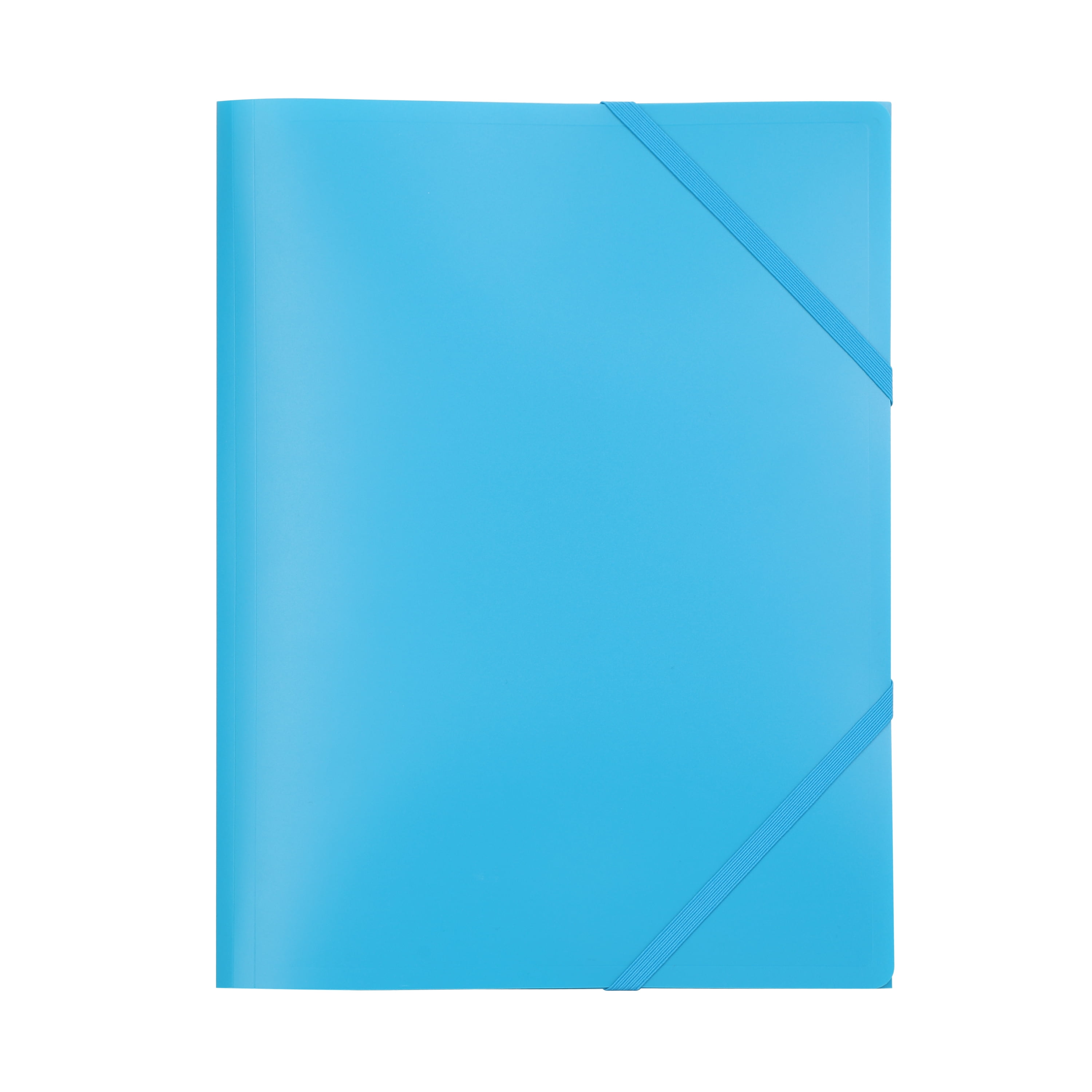 Pen+Gear, 3-Flap File Folder, 2 Elastic Straps, Blue, Letter Size, 12.6 ...