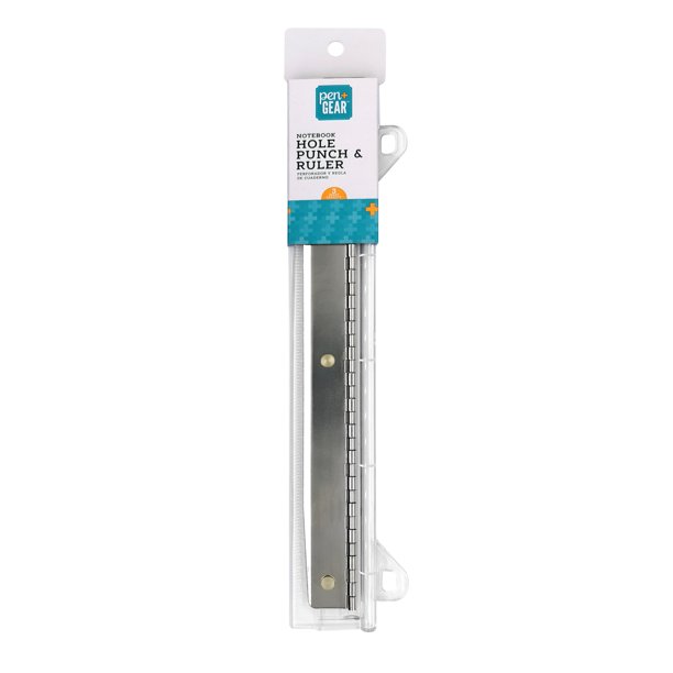 Pen + Gear 3-Hole Notebook Punch with Ruler, Clear, 3 Sheet Capacity ...