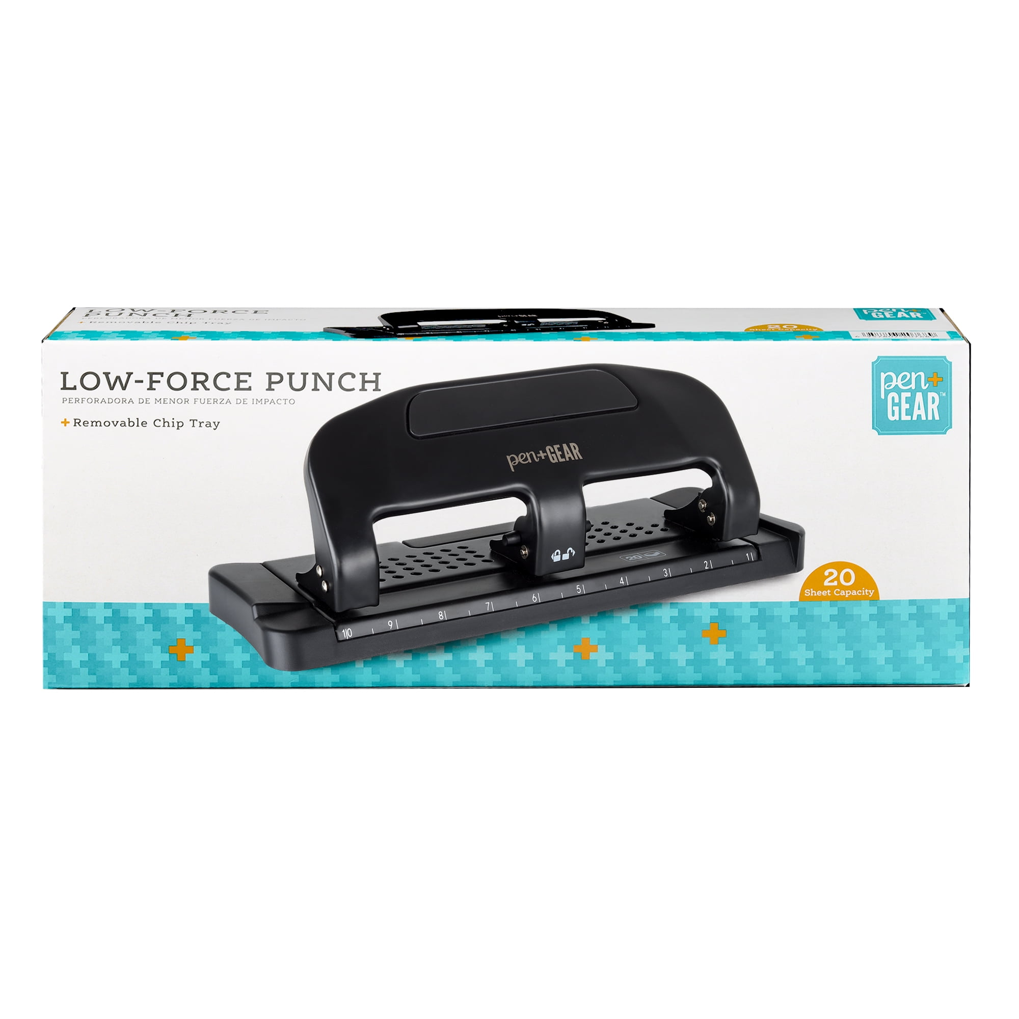 Pen + Gear 3 Hole Punch, 20-Sheet Capacity, for Classroom, Office ...